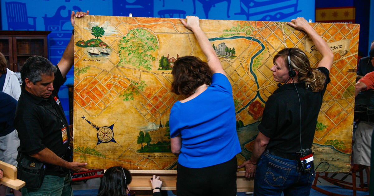 Watch Appraisal: Georgetown Area Folk Art Map, ca. 1950 | Antiques ...